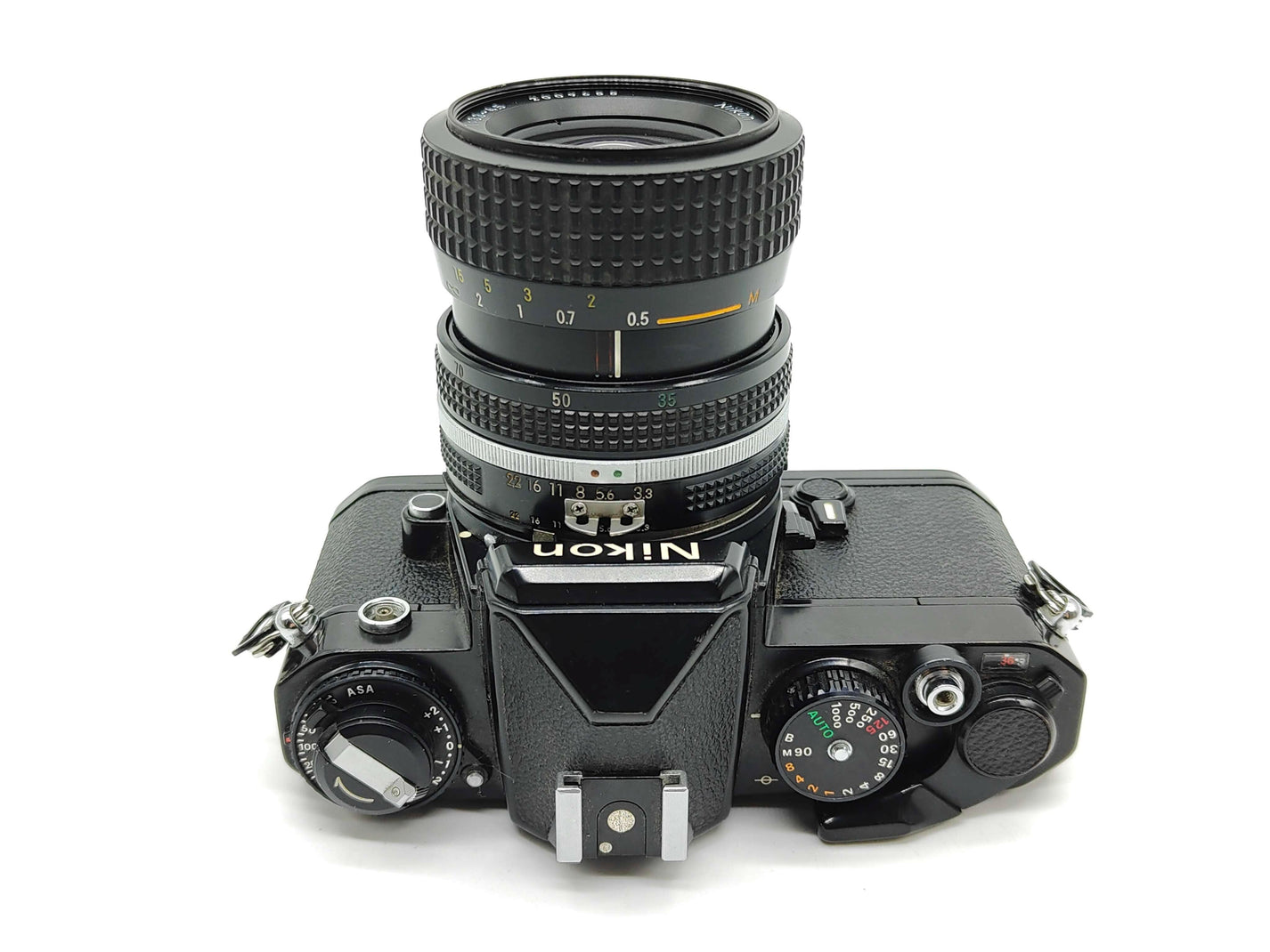 Nikon FE SLR film camera (black) with 36-72mm Nikkor lens – Classic ...